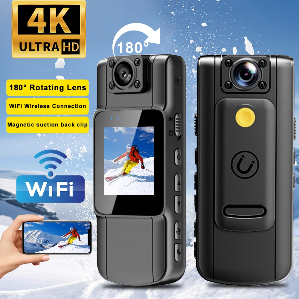4K-1080P-HD-Wifi-Mini-Camera-Handheld-Back-Clip-Law-Enforcement-IR ...