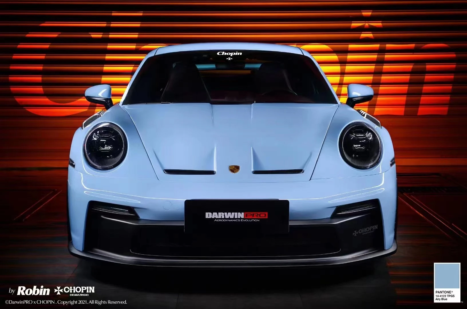 Porsche 911 992 modified GT3 car Front Rear Bumper Spoiler Side Skirts ...