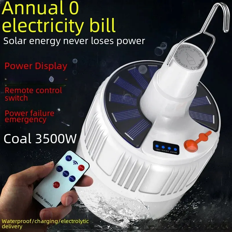 3-in-1 Wireless Mobile Led Light Bulb Solar Charging Night Market ...