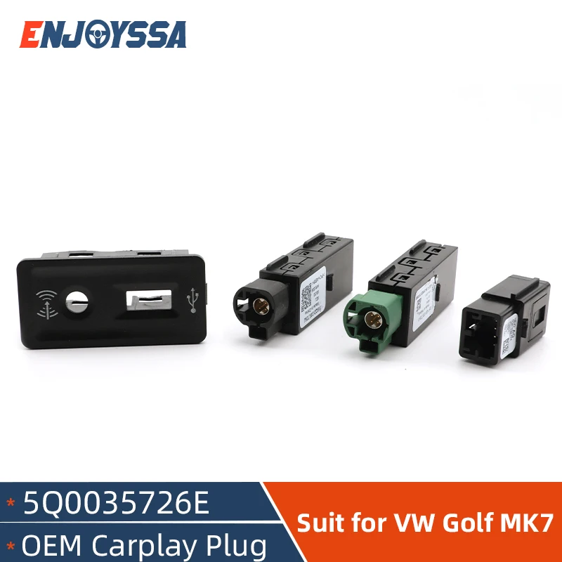 5Q0035726E-OEM-for-VW-GOLF-7-MK7-PASSAT-CarPlay-USB-AUX-Install-Plug ...