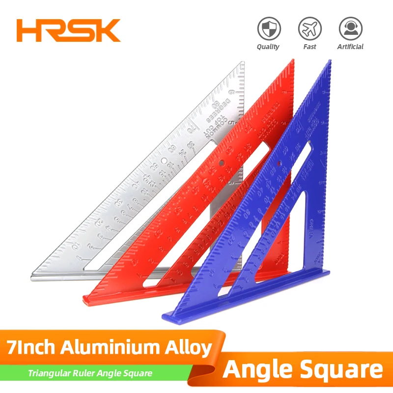 Triangular-Ruler-7Inch-Aluminium-Alloy-Woodworking-Set-Square-Measuring ...