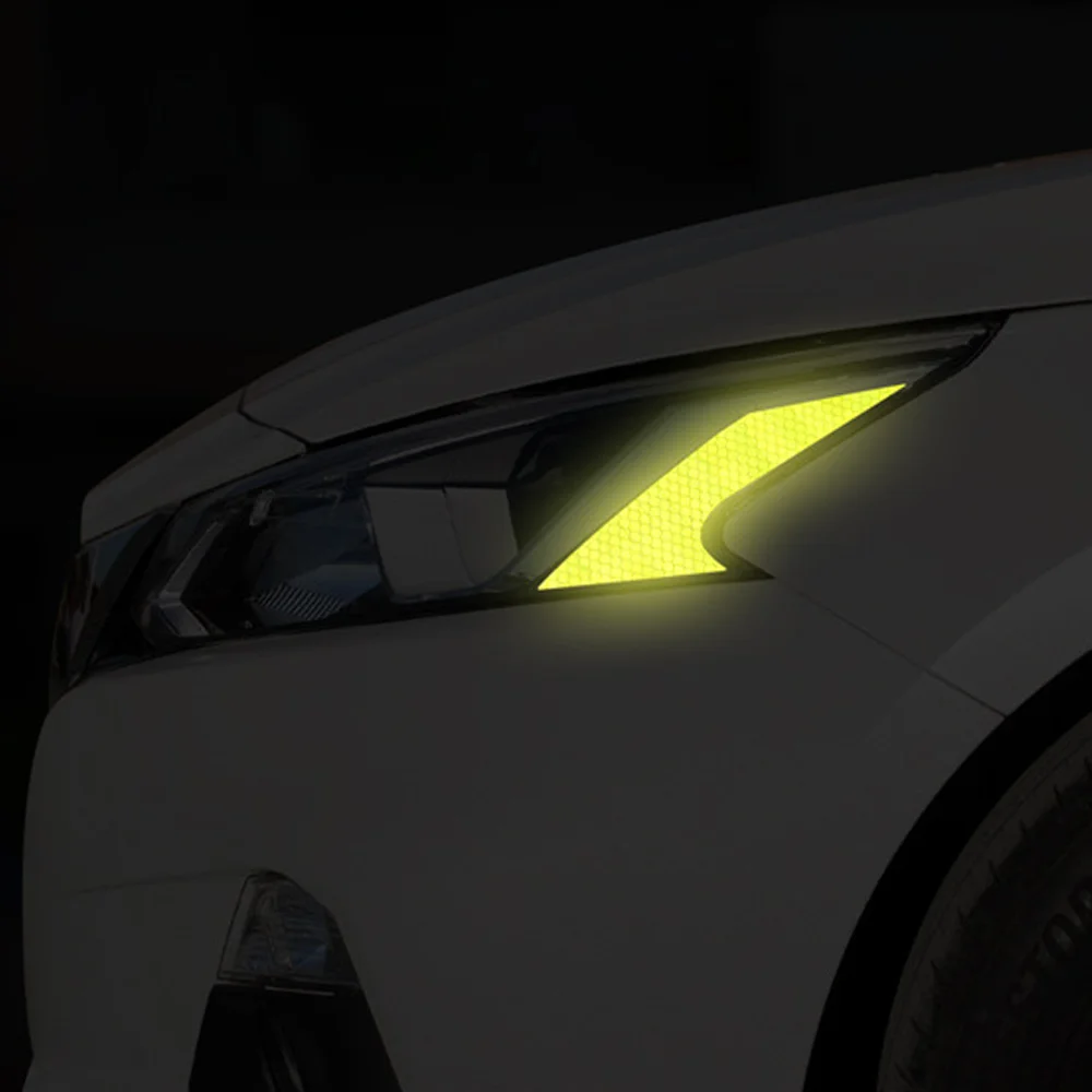 Car-Front-Lamp-Reflective-Anti-Collision-Warning-Stickers-For-Nissan ...