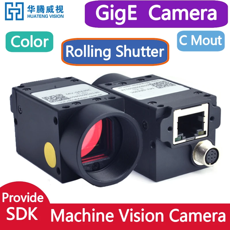 Gigabit Ethernet GigE เครื่อง Vision กล้องอุตสาหกรรมสี Rolling Shutter ...