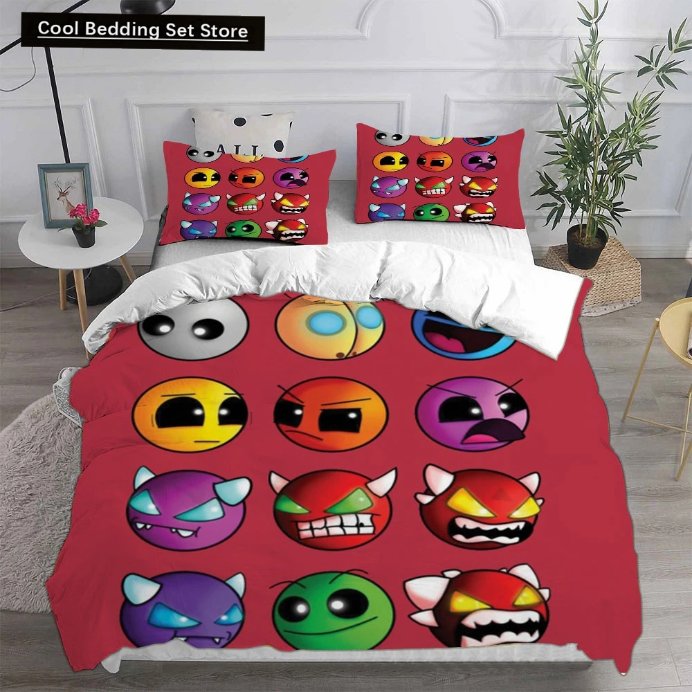 3D-Geometry-Dash-Bedding-Sets-Comforter-Quilt-Bed-Cover-Duvet-Cover ...
