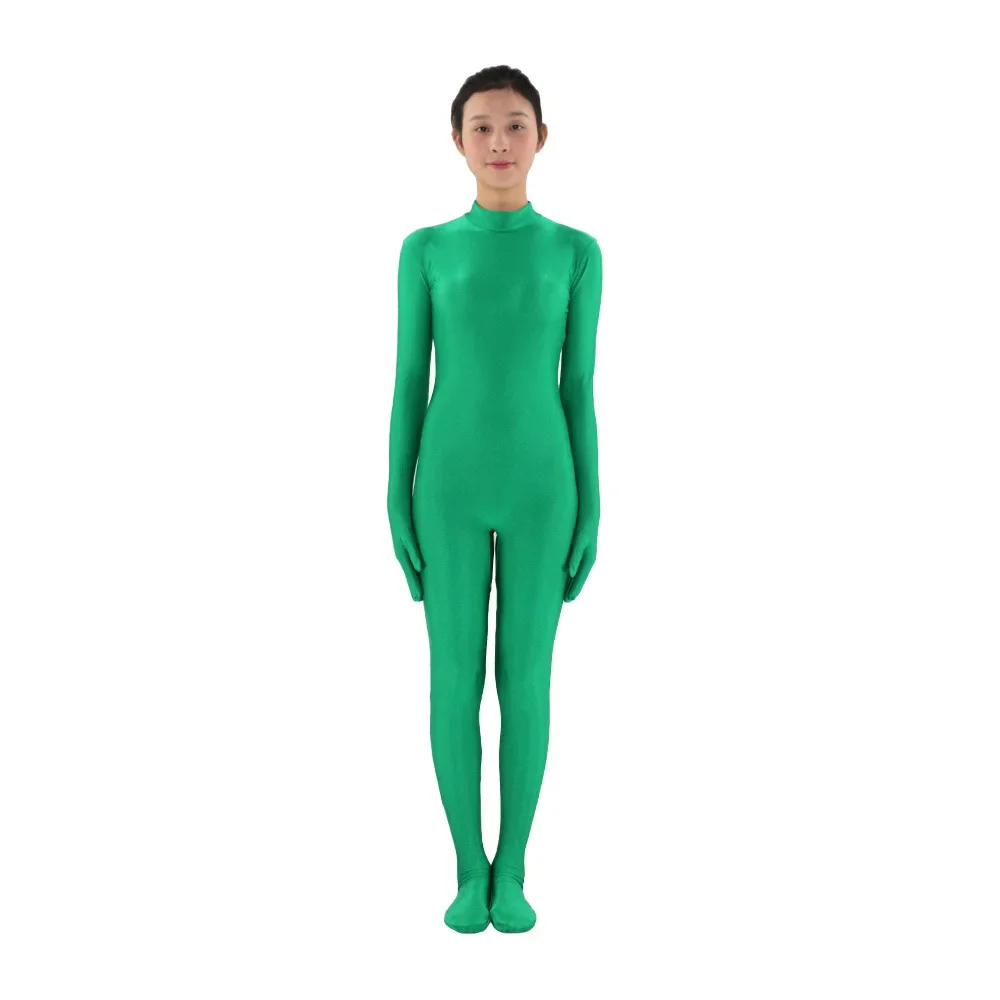Mono de cuerpo entero ajustado de spandex negro Zentai, traje unisex ...