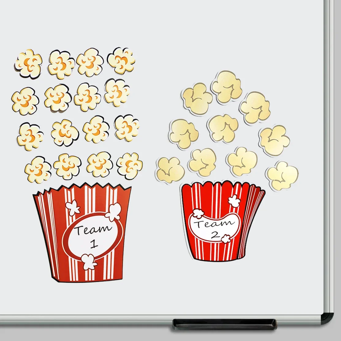 Cartoon Popcorn Magnetic Sticker Toy Learning English For Board Games ...