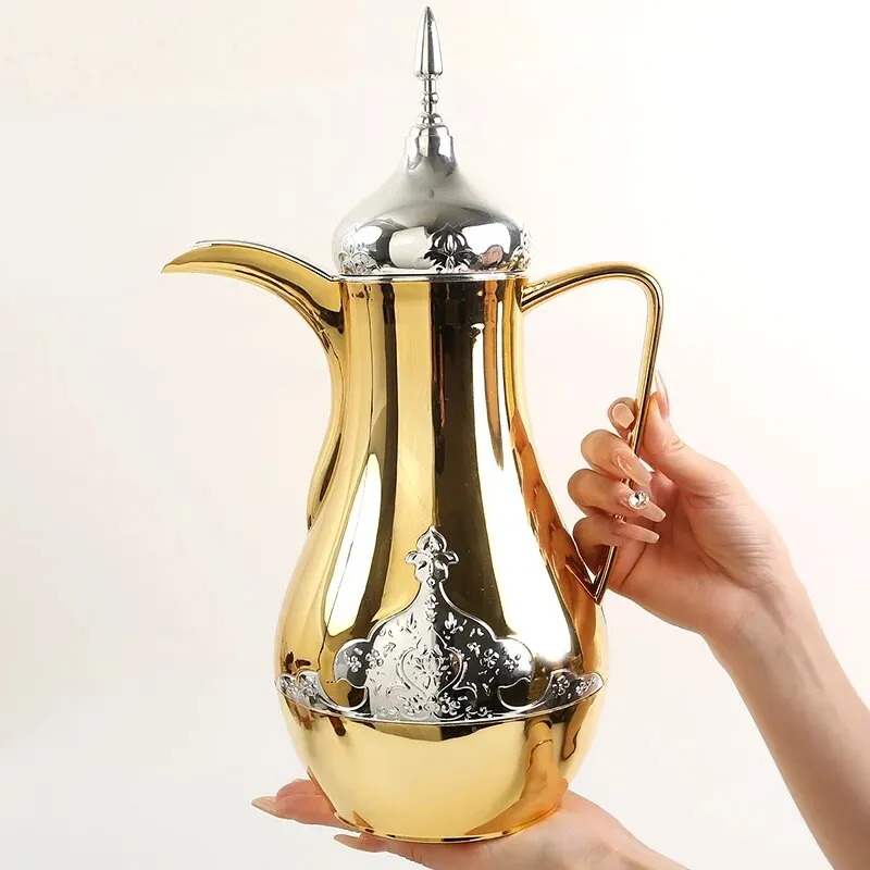 1pc-Silver-Gold-Insulated-Coffee-Pot-Middle-Eastern-Arab-Style-Warm ...