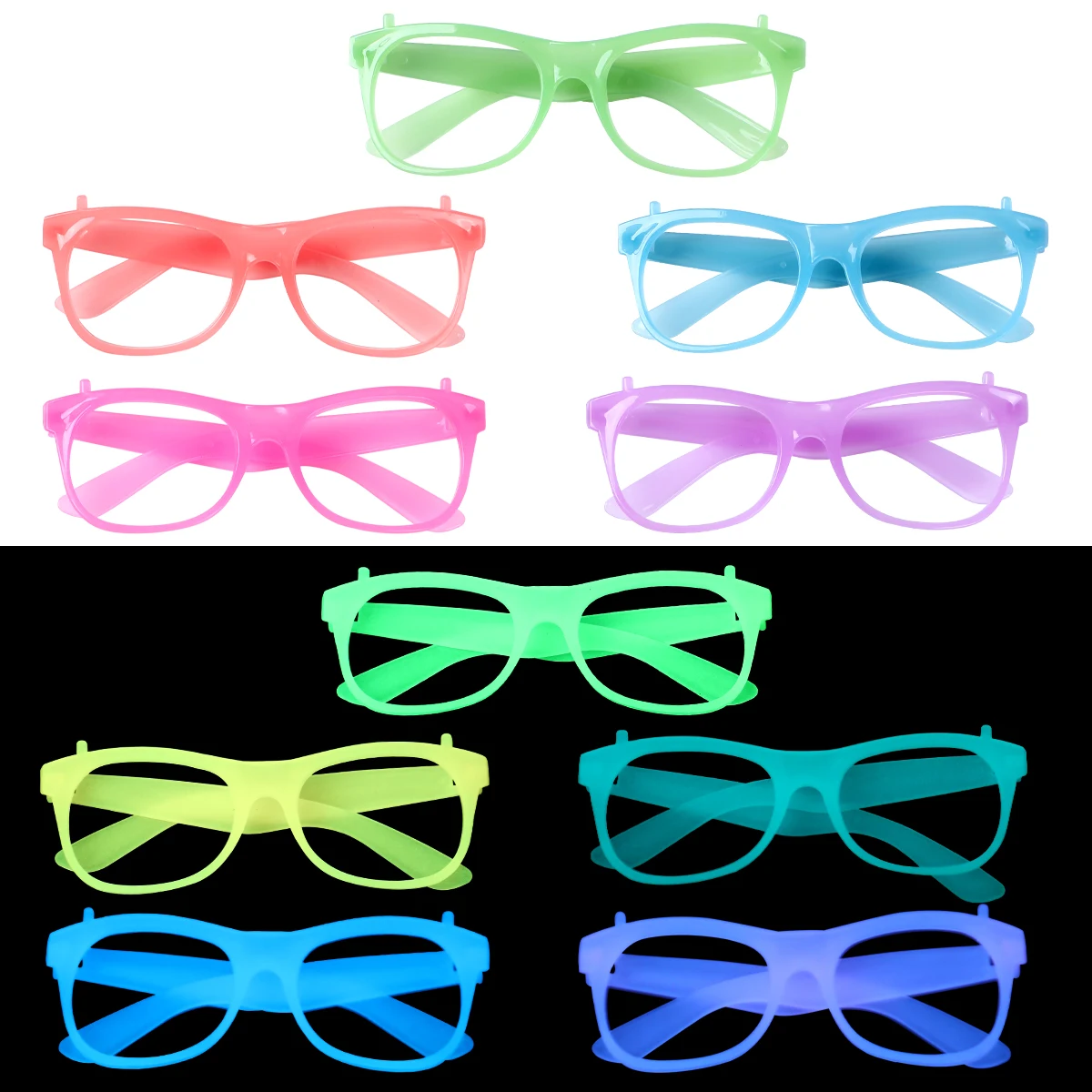 Luminous-Glasses-Convenient-Fashion-Glow-Sunglasses-Fluorescent-Party ...