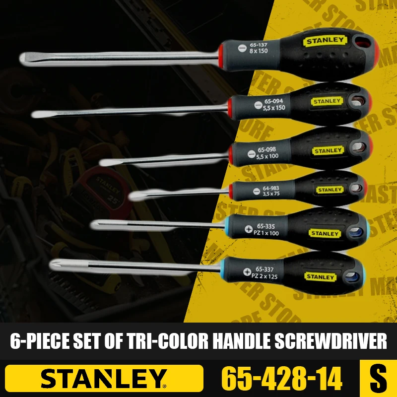 STANLEY 65-428-14 juego de 6 piezas de destornillador de mango tricolor ...