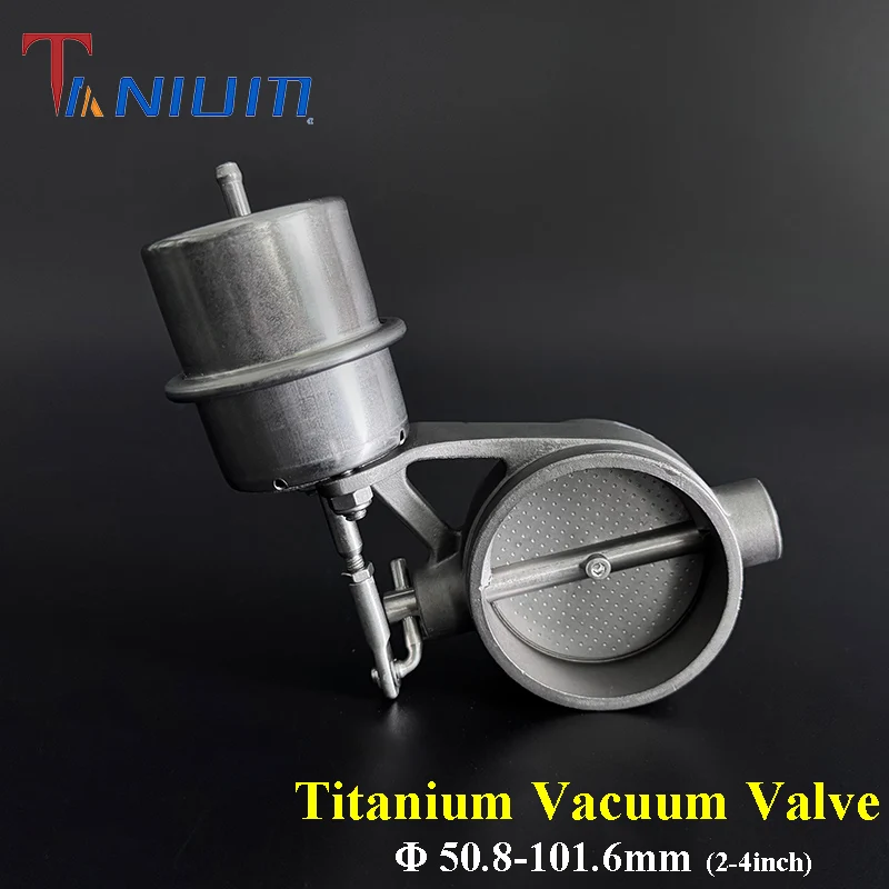 Universal 51-101.6mm Titanium Exhaust Muffler Vaccum exhaust control ...