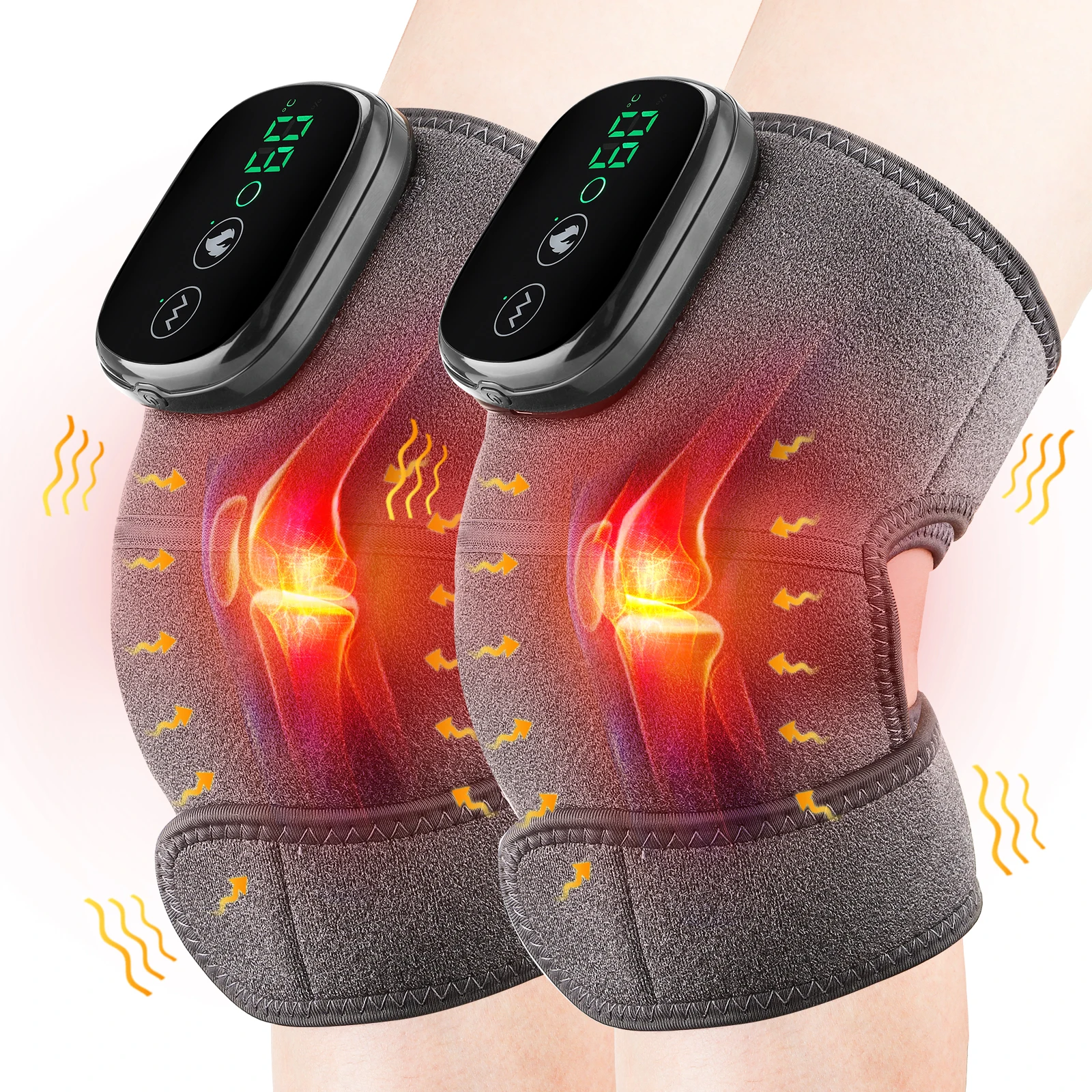 Electric-Knee-Tempreature-Massager-Fomentation-Vibration-Massage-Device ...