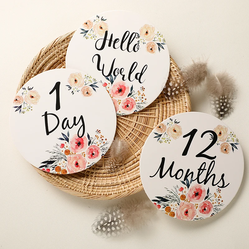 1set-Baby-Milestone-Spanish-Franch-Number-Monthly-Memorial-Paper-Made ...