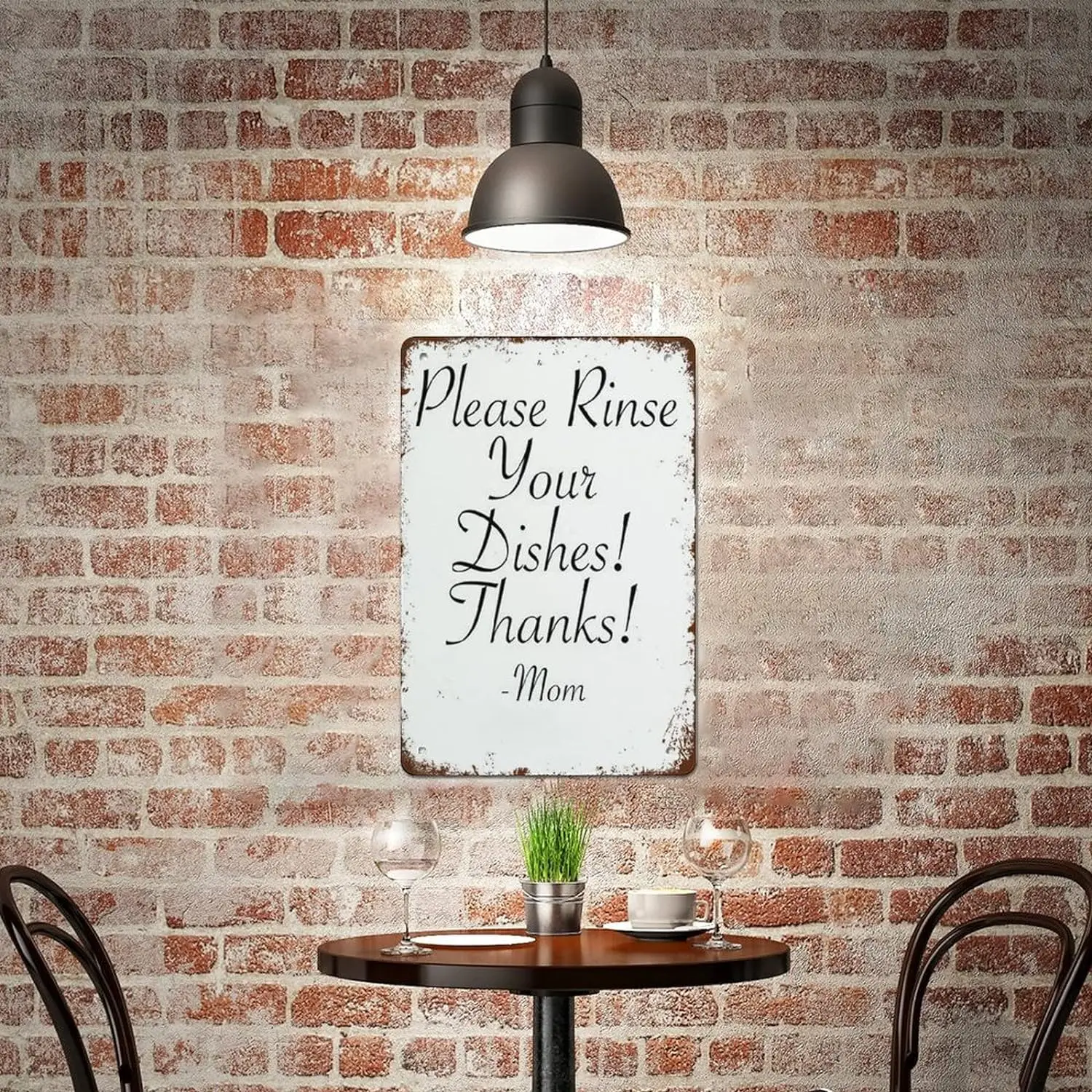 Funny Wash Dishes Sign