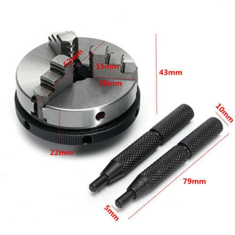 K0150 Three-Jaw Self-Centering Hand Tight Chuck M14*1 Woodworking Mini ...