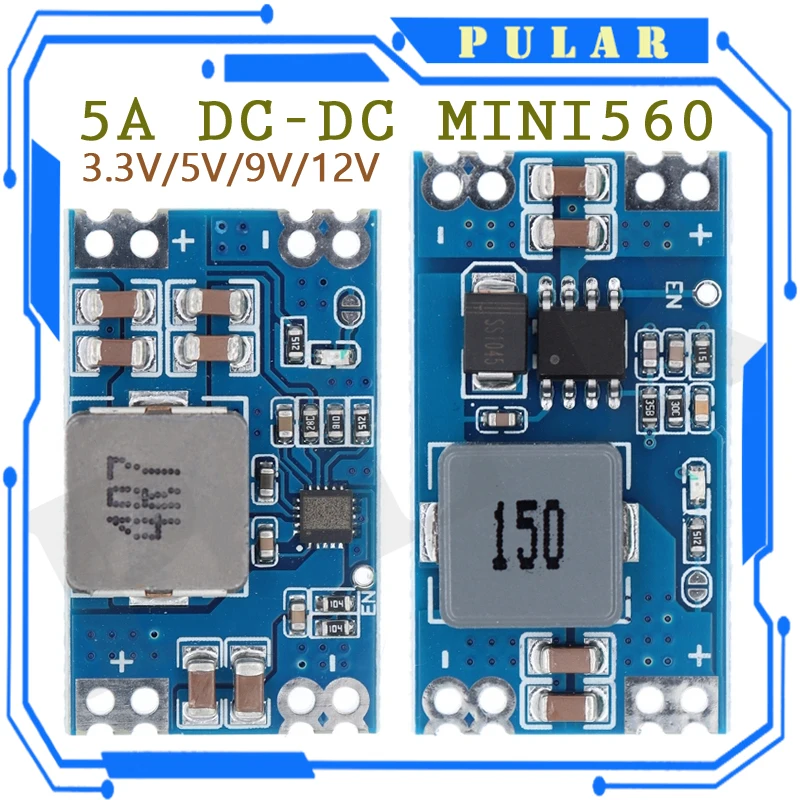 PLR-Mini560-Pro-5A-High-Efficiency-Output-3-3V-5V-9V-12V-Step-Down-DC ...