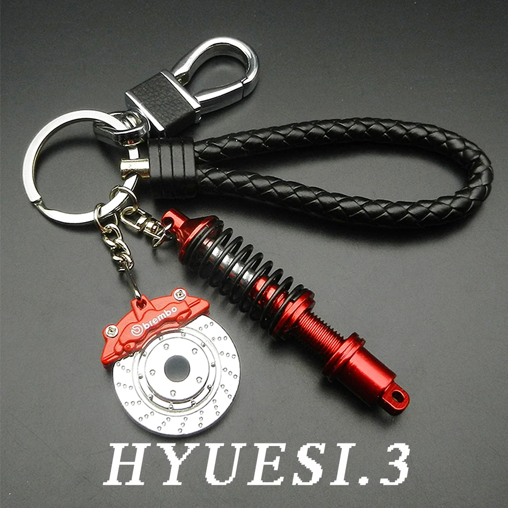 1pc Multicolor Metal Brake Disc Shock Absorber Keychain Men Creative 3D ...