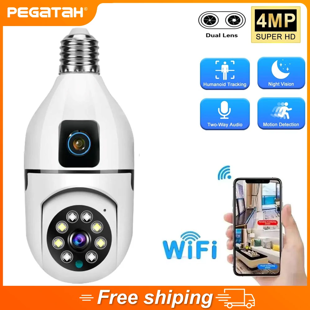 1080P-WIFI-Dual-Lens-Bulb-Camera-Wireless-PTZ-Camera-IP-Night-Vision ...