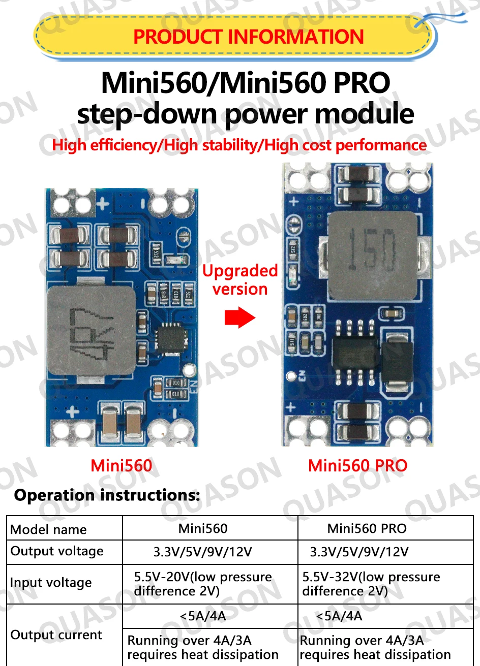Quason Module Mini560 5A понижающий преобразователь напряжения | AliExpress
