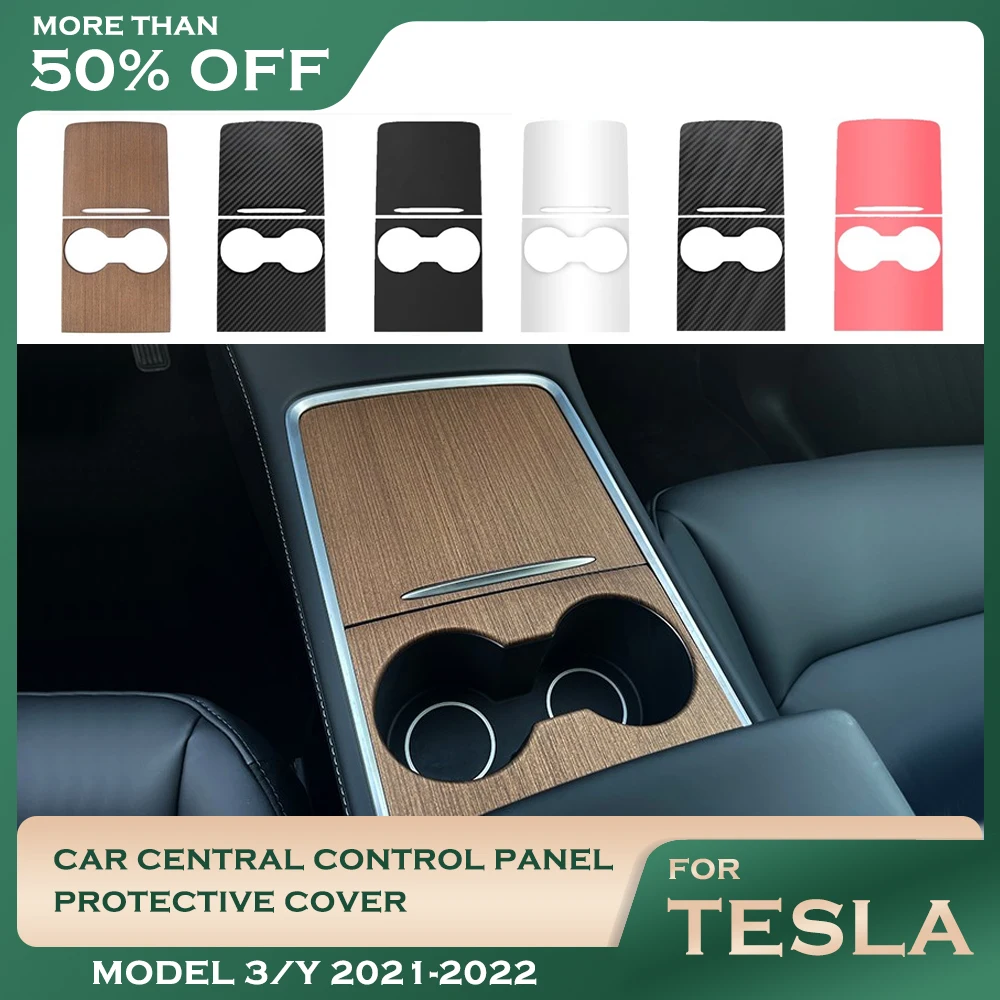 Model-Y-Car-Central-Control-Panel-Protective-Carbon-Fiber-ABS-Wood ...
