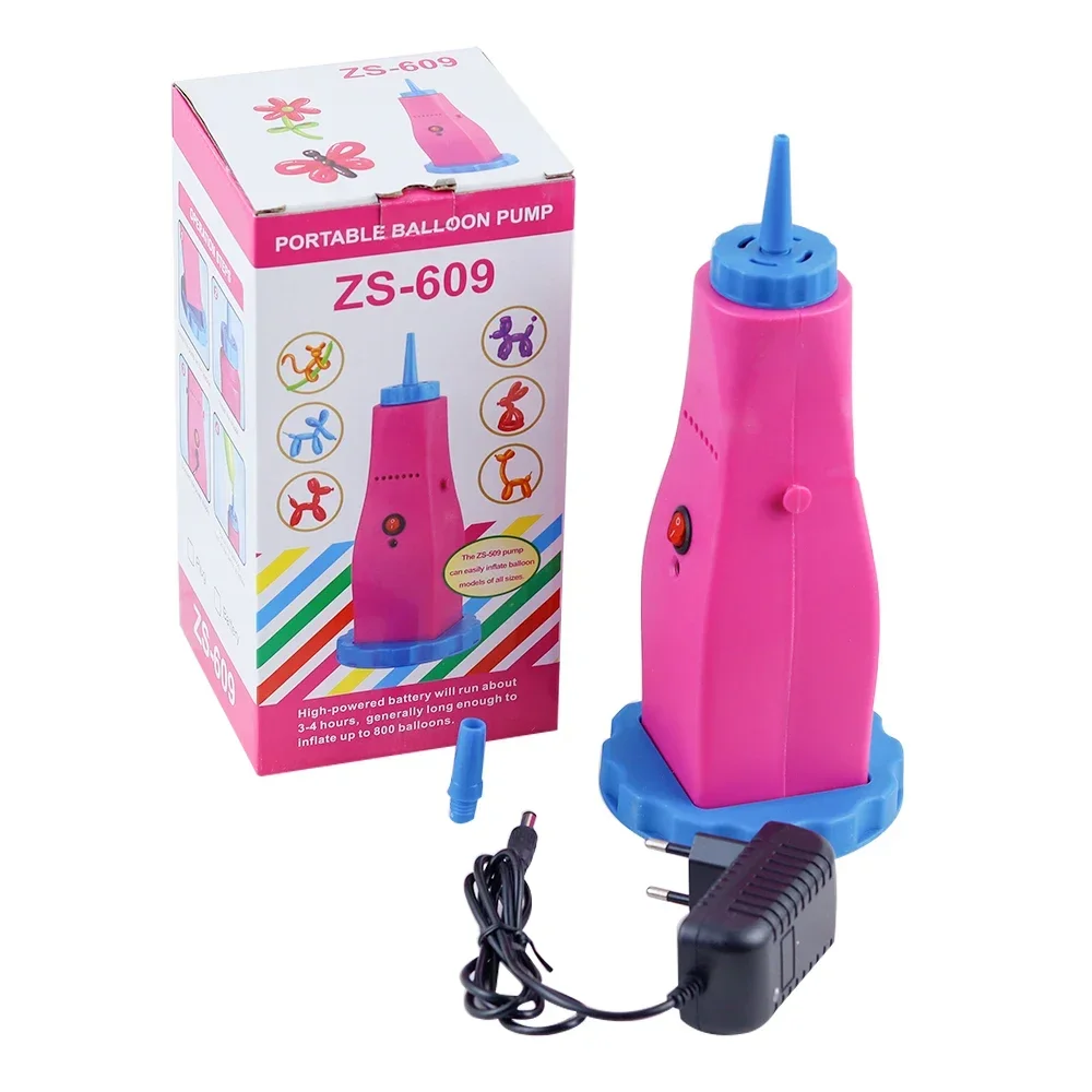 AC-100-240V-Electric-Long-Bar-Balloon-Inflator-Pump-Pink-Portable ...