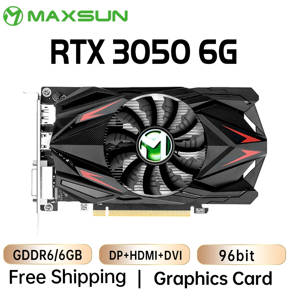 MAXSUN-New-Graphics-Cards-RTX-3050-6G-GDDR6-GPU-NVIDIA-PC-Computer ...