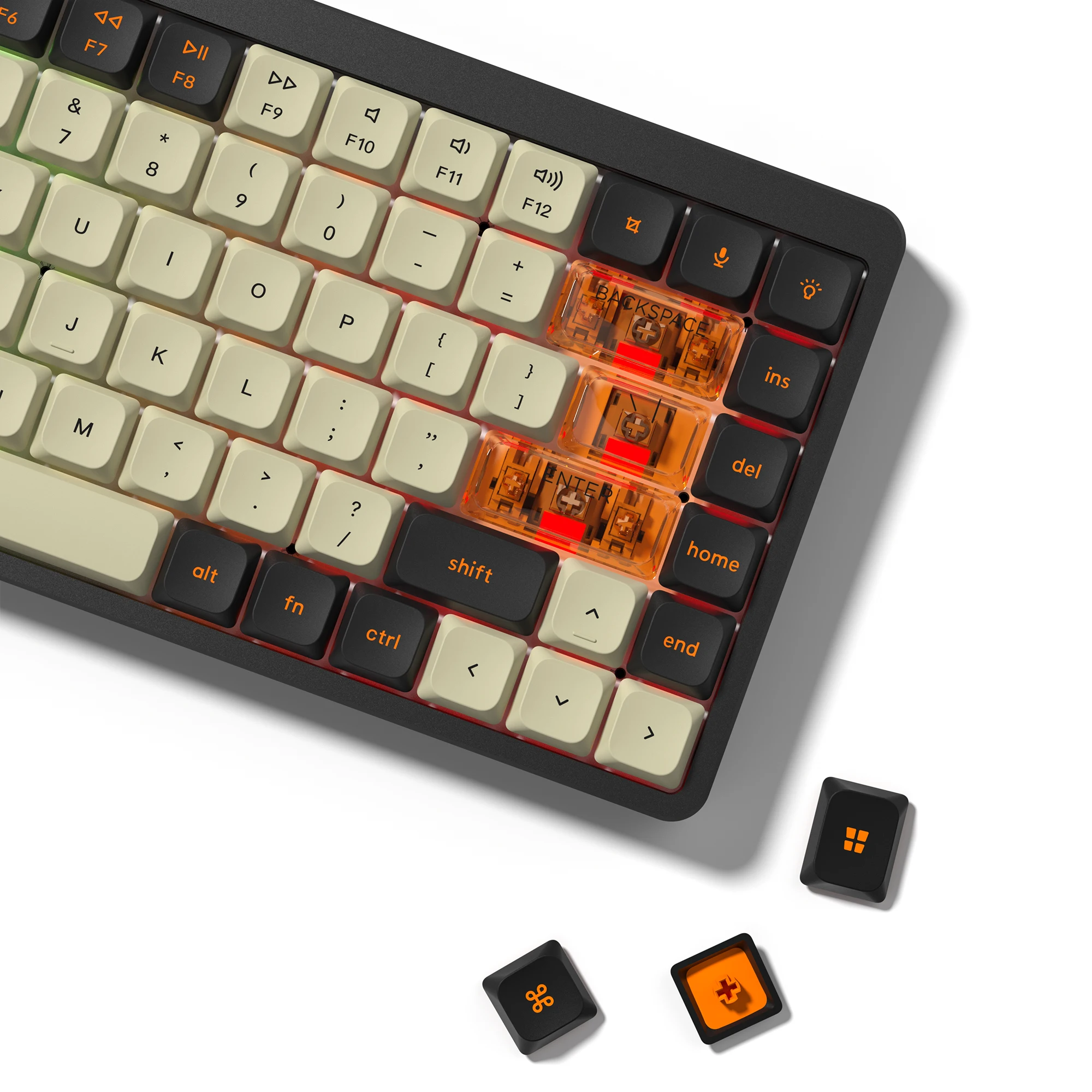 138 Keys Low Profile Double Shot PBT Keycaps Custom Carbon Slim PC ...
