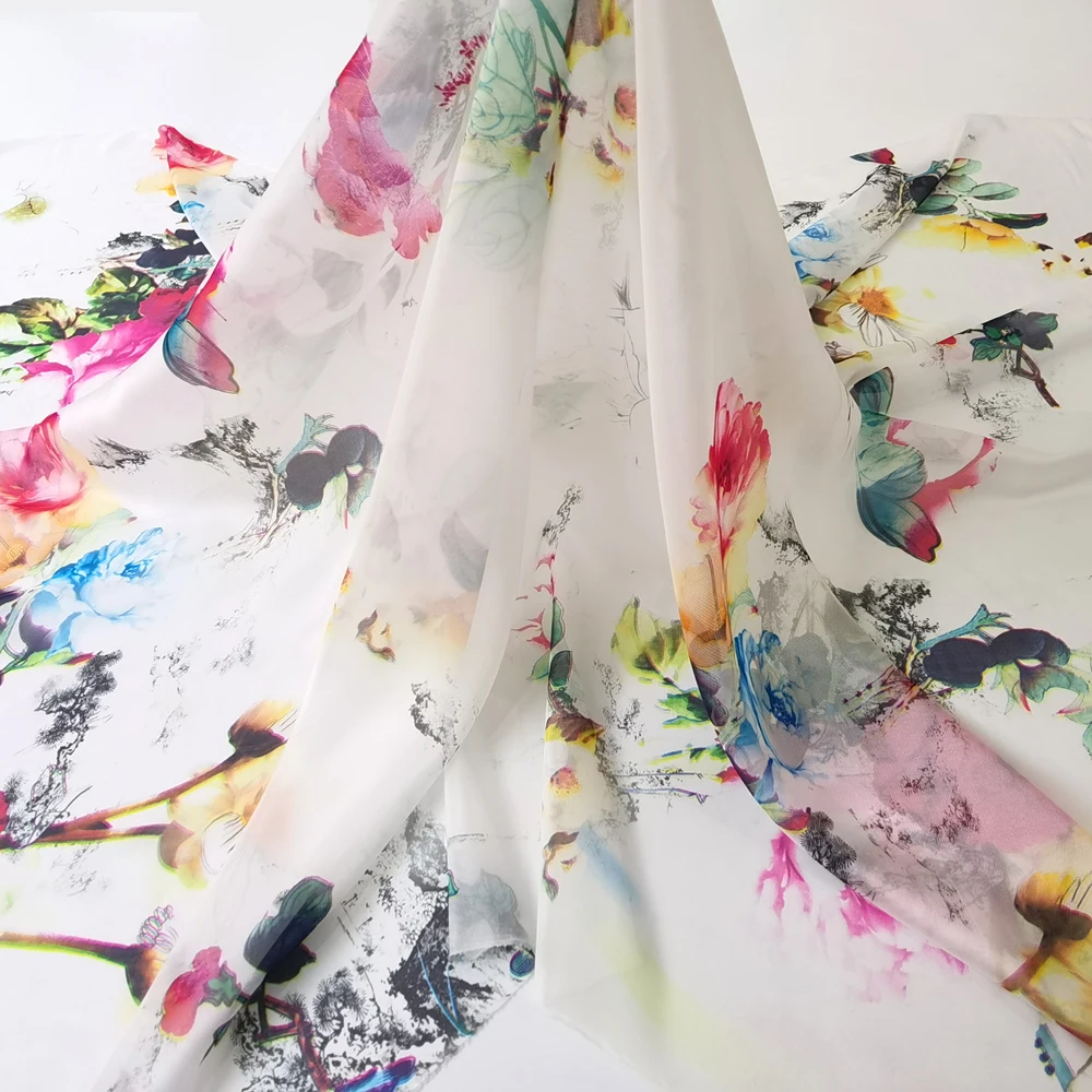 Floral Chiffon Fabric