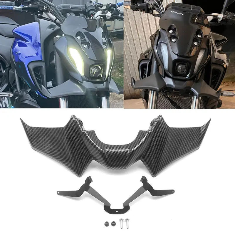 2024 MT07 New Motorcycle Parts Naked Front Spoiler Winglet Aerodynamic ...