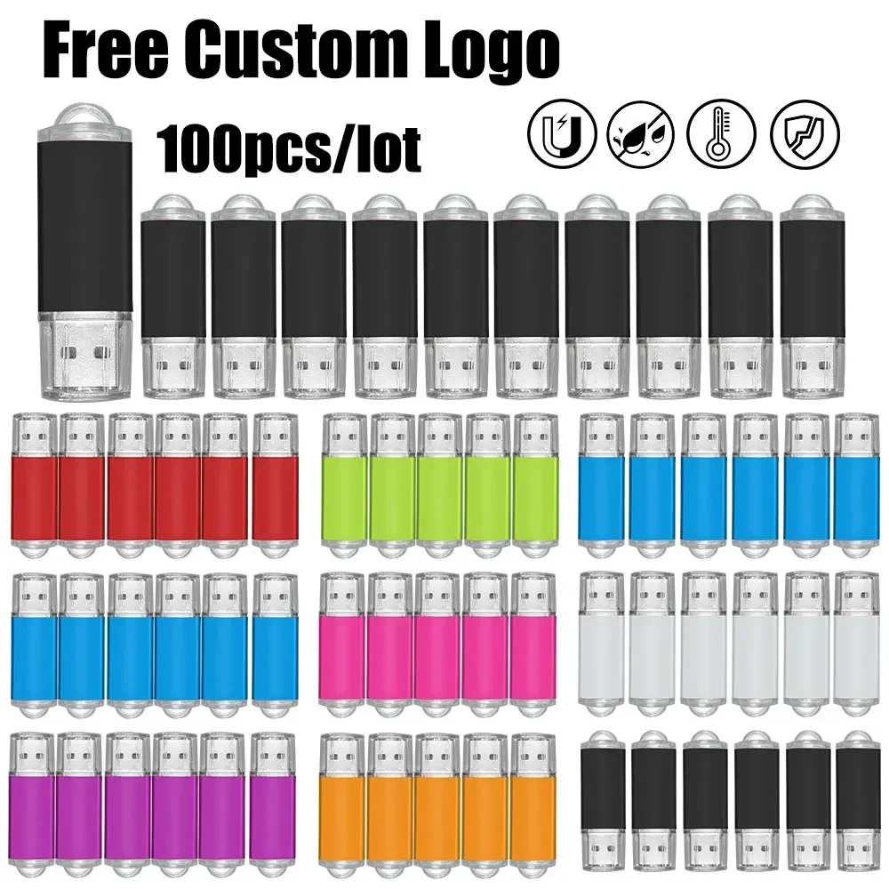Free-Custom-100PCS-USB-Flash-Drives-Pen-Drive-256MB-512MB-1GB-2GB-4GB ...