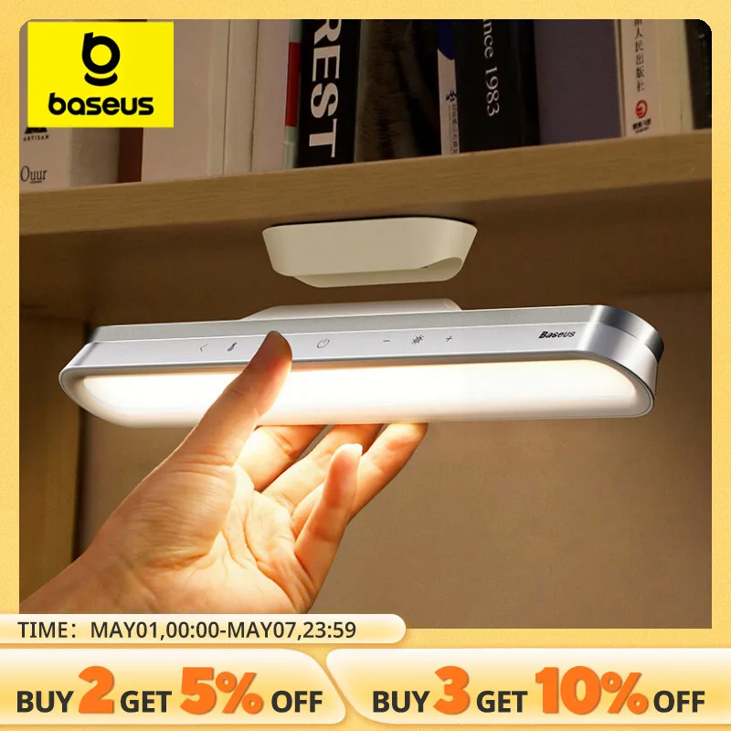Baseus-Desk-Lamp-Hanging-Magnetic-LED-Table-Lamp-Chargeable-Stepless ...