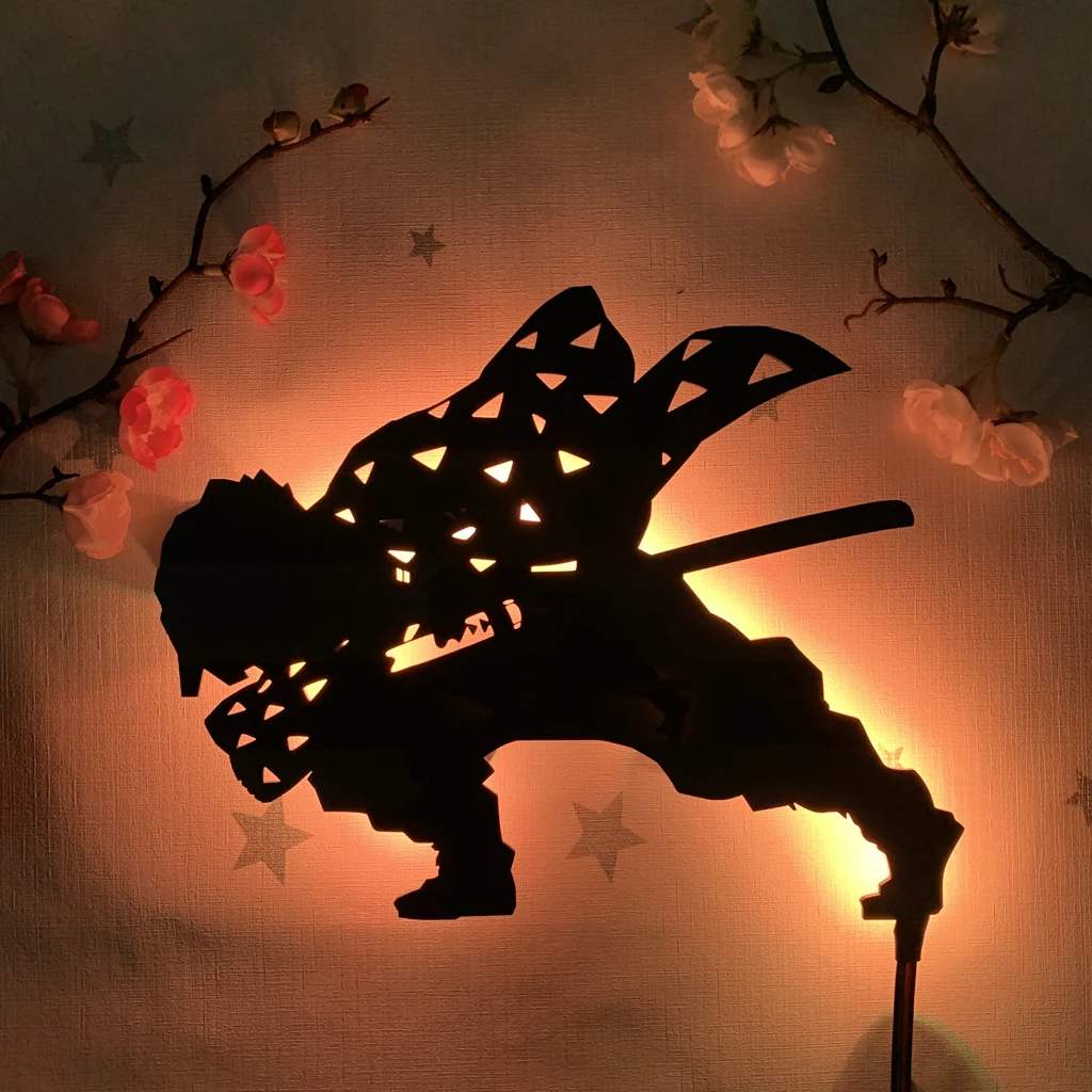 Anime Silhouette Light Demon Slayer Zenitsu Agatsuma For Home ...