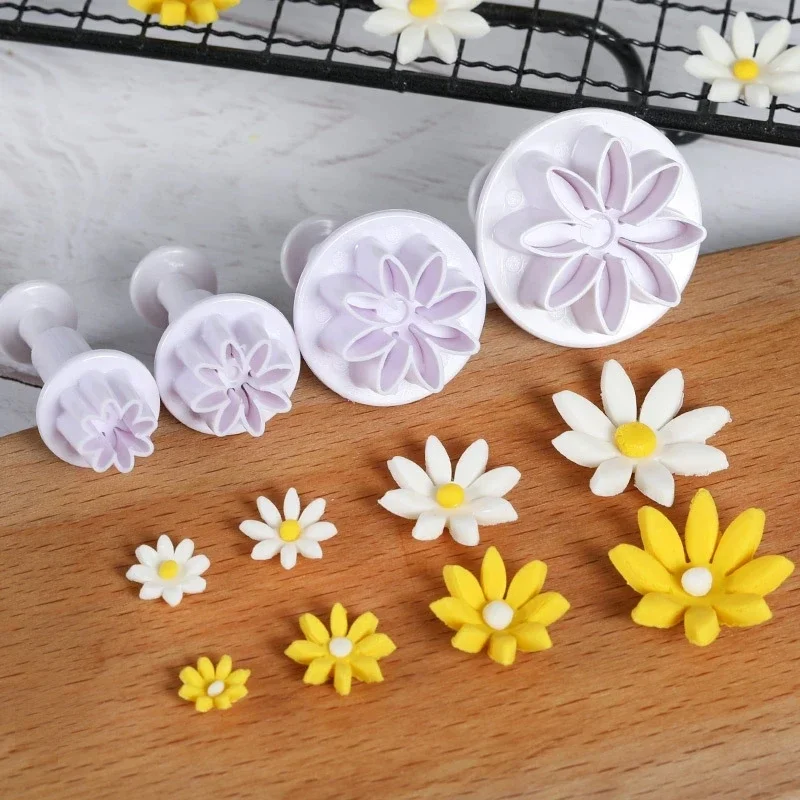 4PCS-Push-type-Cookie-Cutter-Spring-Mold-Cookie-Mold-Biscuit-Daisy ...