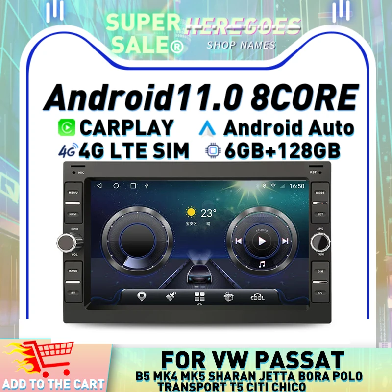 Carplay-7-8Core-Android-11-Car-DVD-Player-Navigation-GPS-For-VW-PASSAT ...