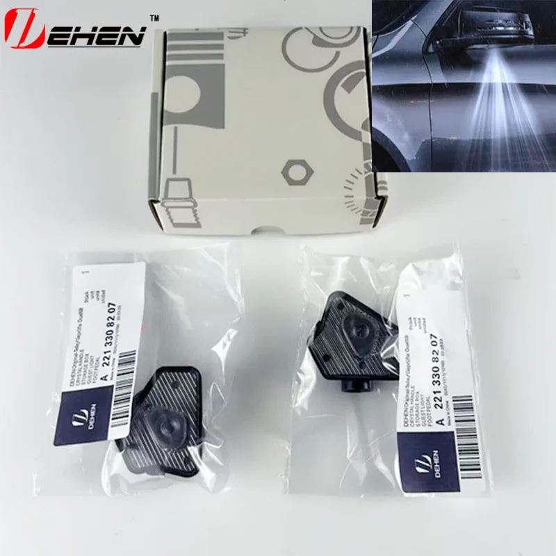 Para Benz espelho retrovisor Bem vindo Luz Piso Luz W176 W246 W204 W212 ...