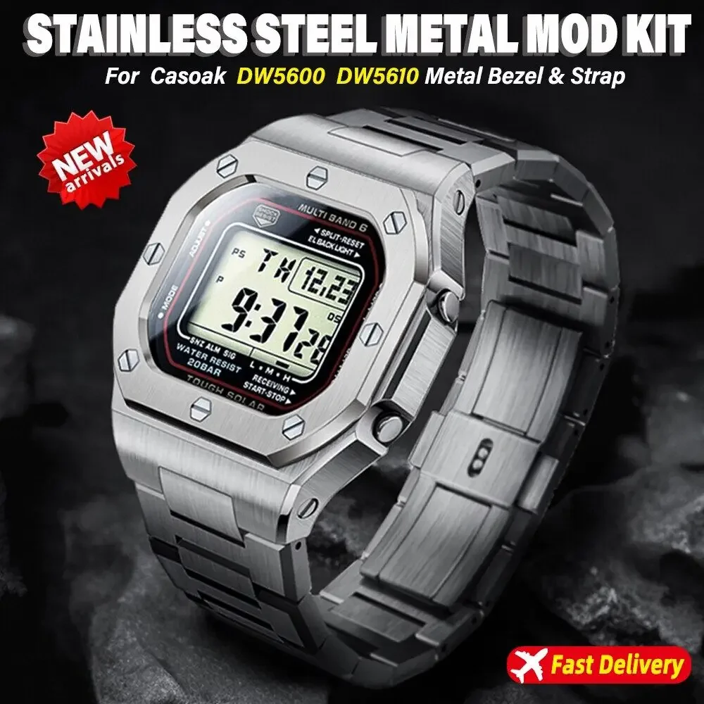 Metal-Bezel-Strap-Casioak-for-DW5600-5610-Modification-Mod-Kit ...