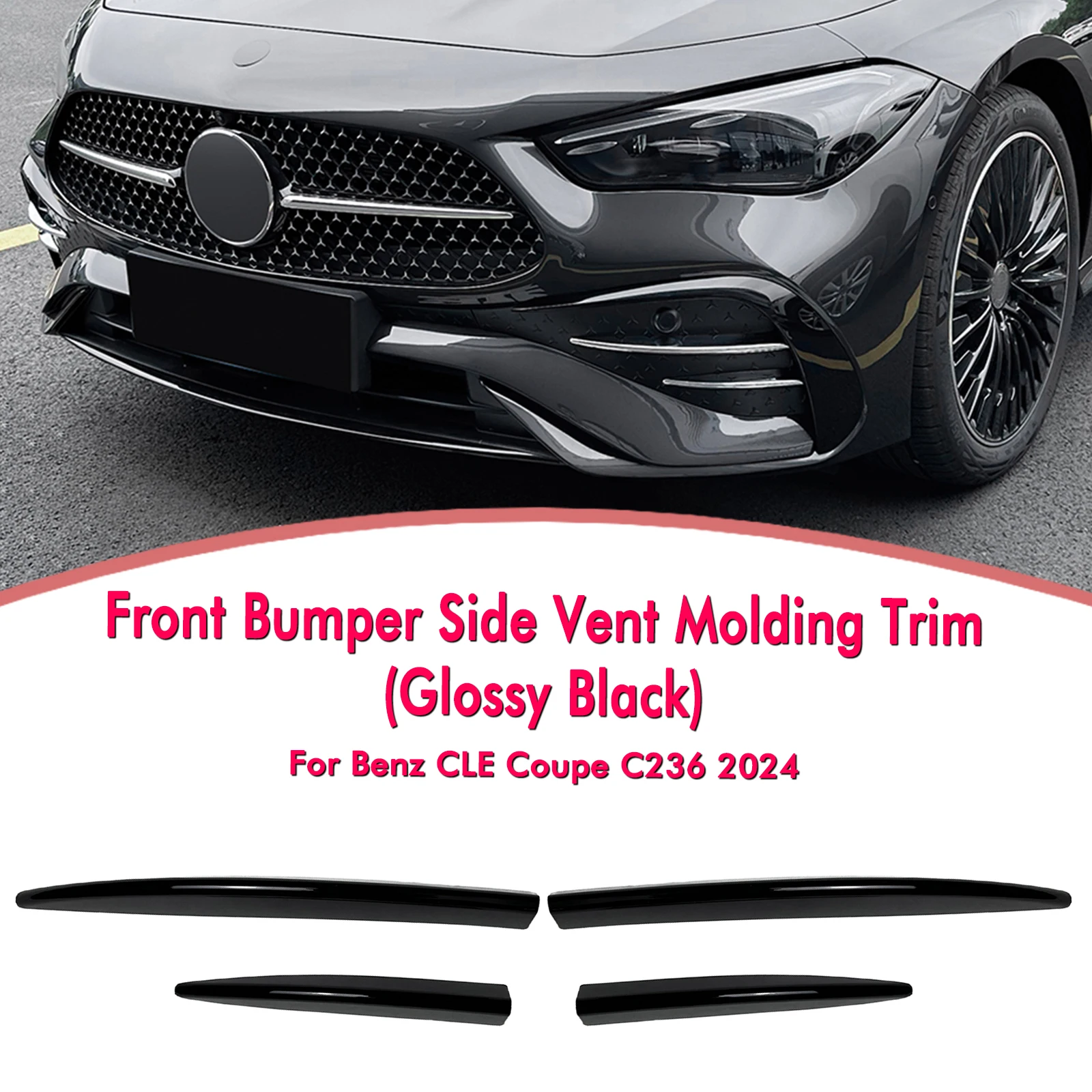 Front-Bumper-Side-Air-Vent-Trims-Fog-Light-Intake-Cover-Grill-Spoiler ...