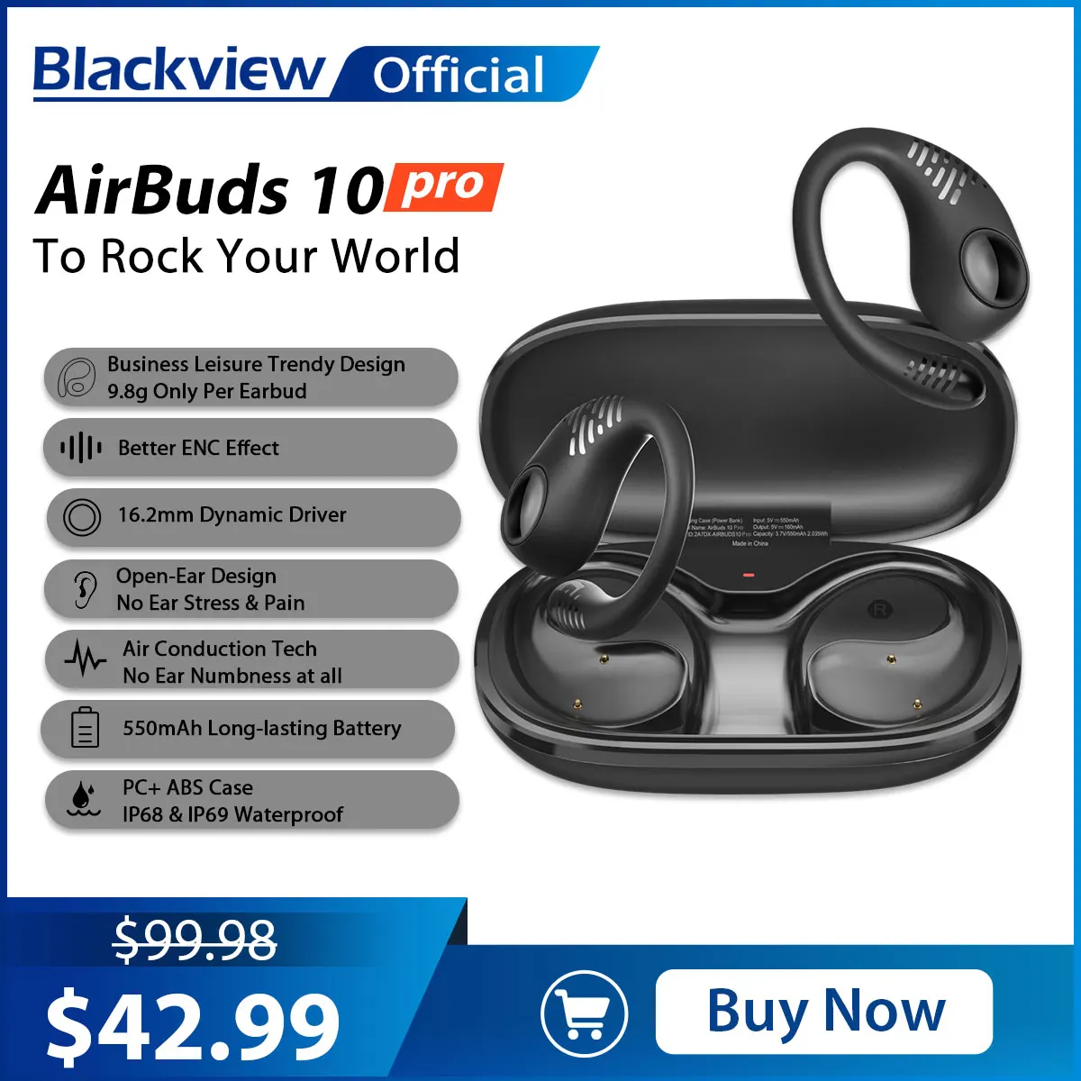 Blackview-AirBuds-10-Pro-Air-Conduction-Bass-ENC-Earphones-Open-Ear ...