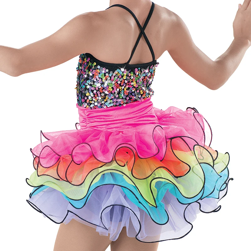 Midee Rainbow Tutus Ballet Tutu Dance Dress For Girls Solo Stage ...
