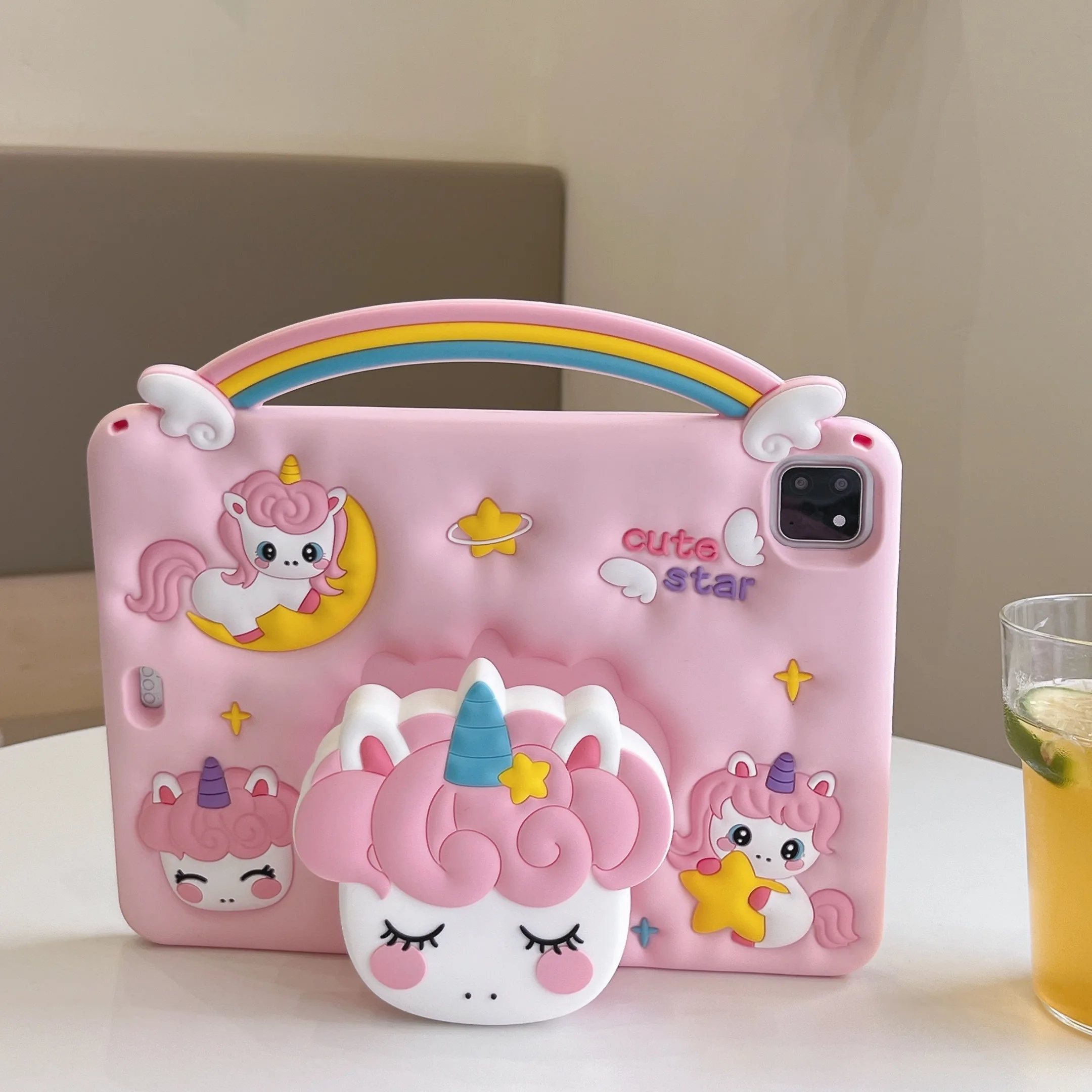 Silicone Unicorn Case For iPad 9.7 5th 6th 10.2 7th 8th 9th 10 10th Gen ...