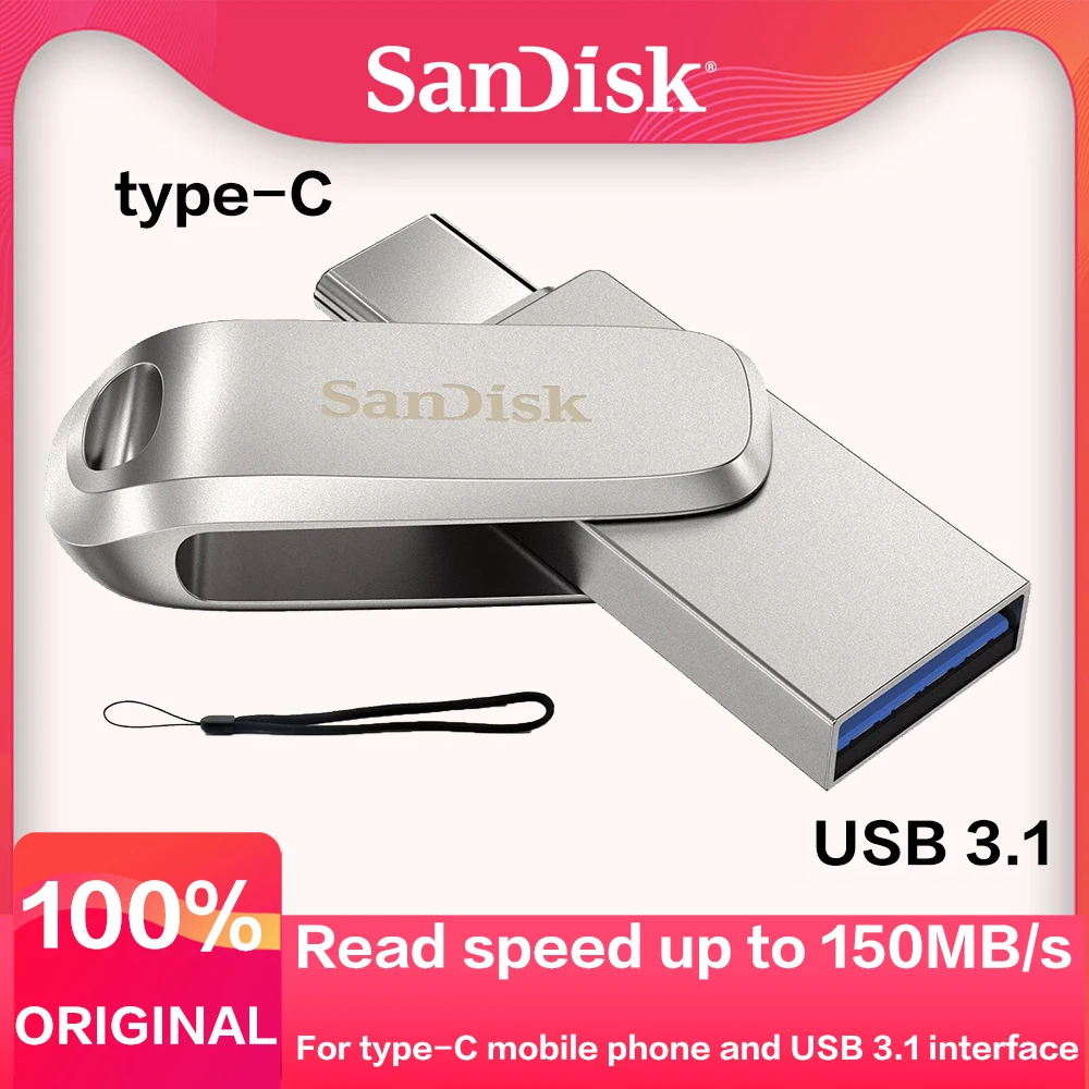 SanDisk-SDDDC4-USB-3-1-Flash-Drive-64GB-Type-C-512GB-Pendrive-256GB ...