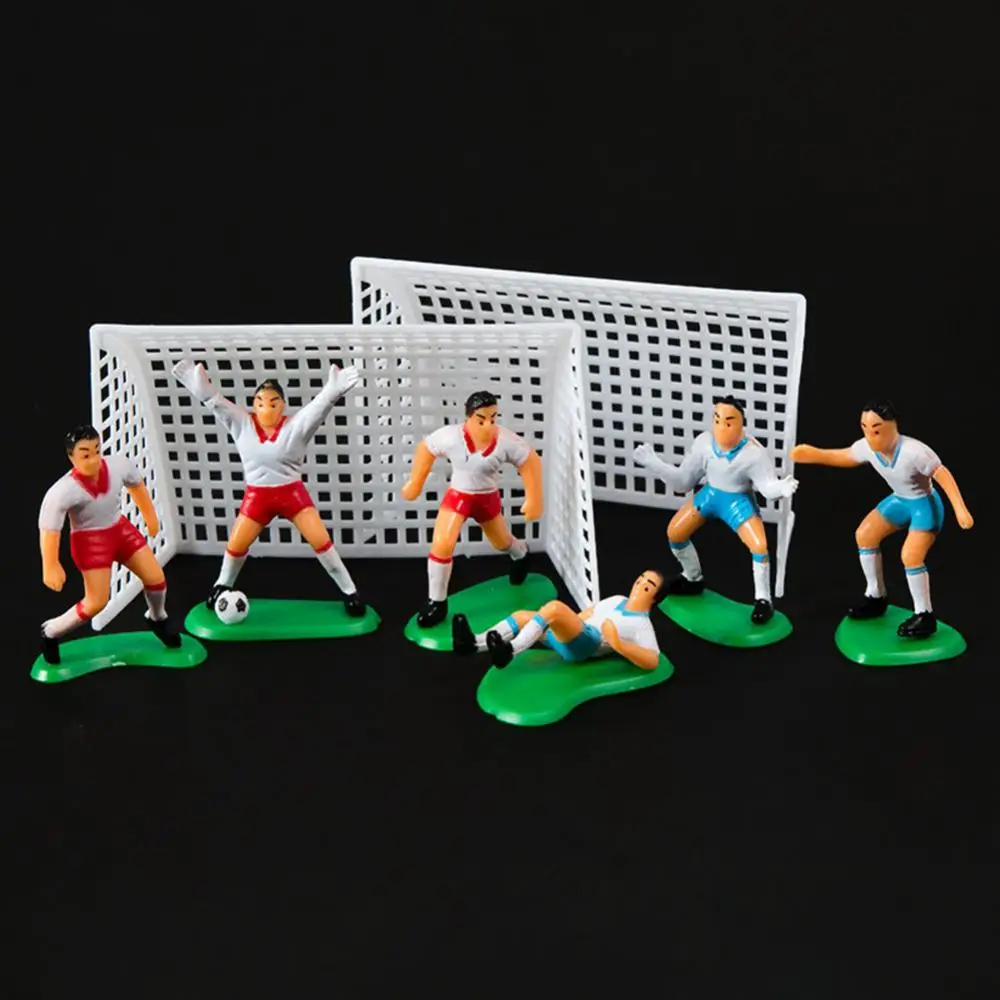 Mini-Soccer-Figures-Football-Goal-Post-Model-Railway-Scenery-Decoration ...