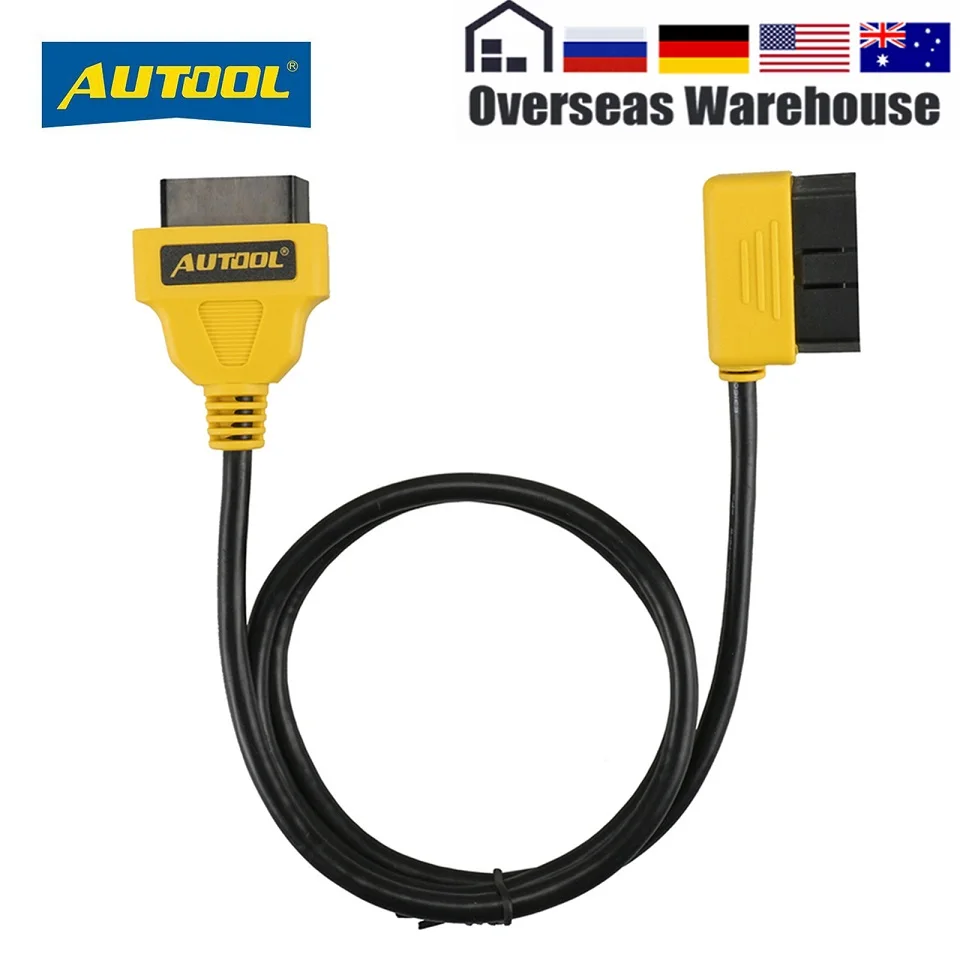AUTOOL 1m 100cm OBD2 OBD II Cabo Conector Carro Universal OBD 2 ...