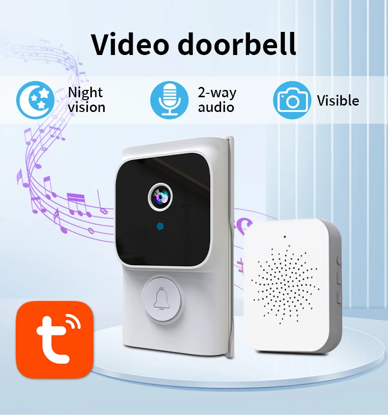 Tuya-Ulooka-Smart-Video-WiFi-Wireless-Doorbell-Two-way-Intercom ...