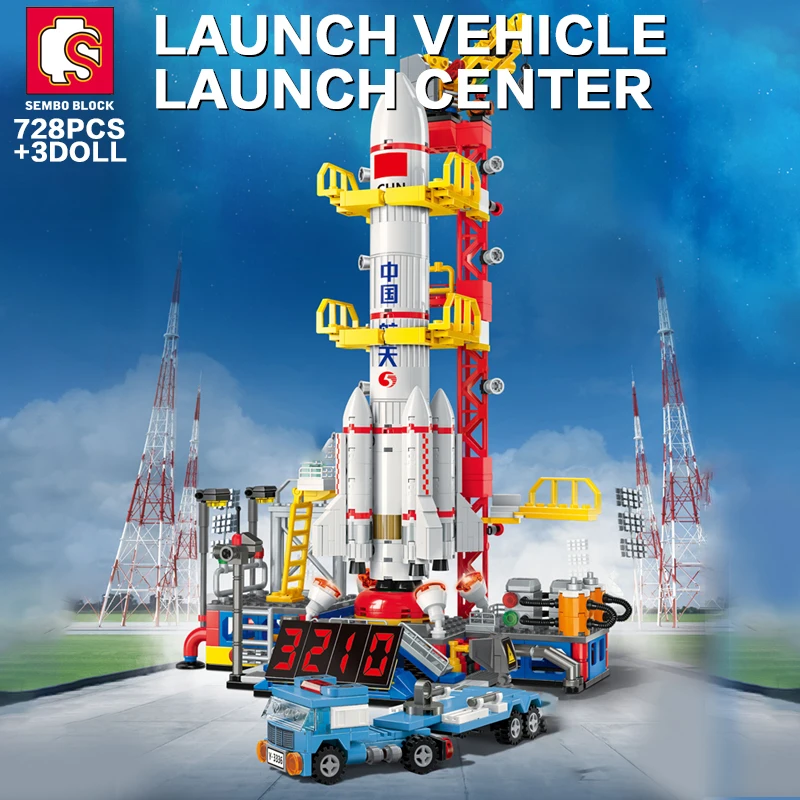 SEMBO-Blocks-728pcs-Rocket-Launch-Aerospace-Building-Blocks-Mini-Dolls ...