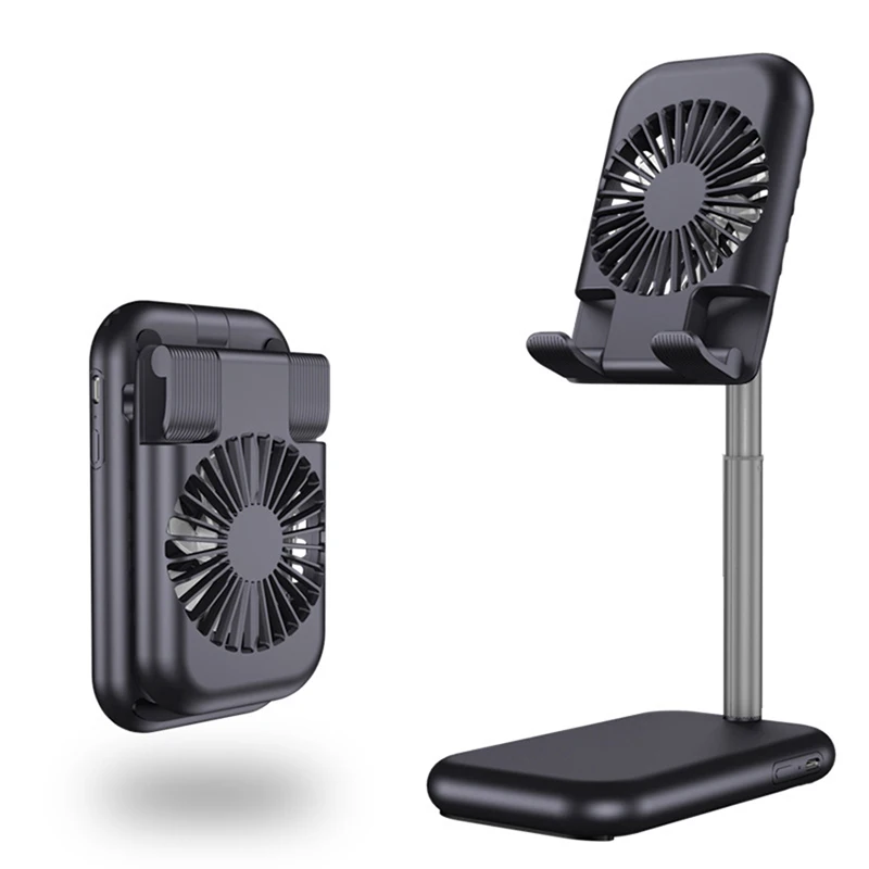 Telescopic-Folding-Cell-Phone-Stand-with-Cooling-Fan-USB-Fan-Mini ...