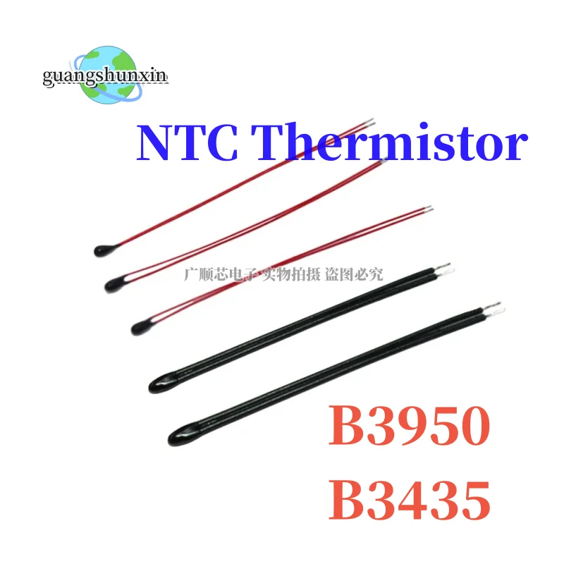 10PCS-MF52B-MF52D-NTC-Thermistor-Thermal-Resistor-B3950-B3435-10K-100K ...