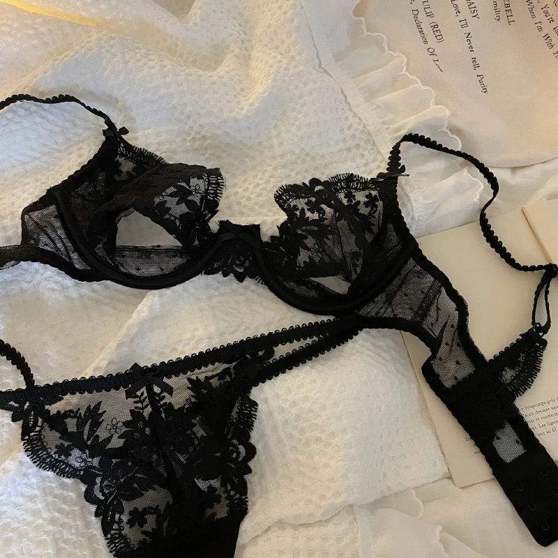 Suti-de-renda-para-meninas-lingerie-fina-suporte-superior-anel-de-a-o ...