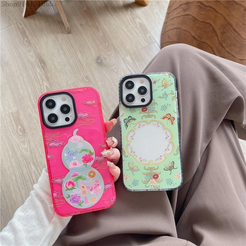 Luxury-Ins-Chinese-style-Gourd-Butterfly-Phone-Case-for-iPhone-11-12-13 ...
