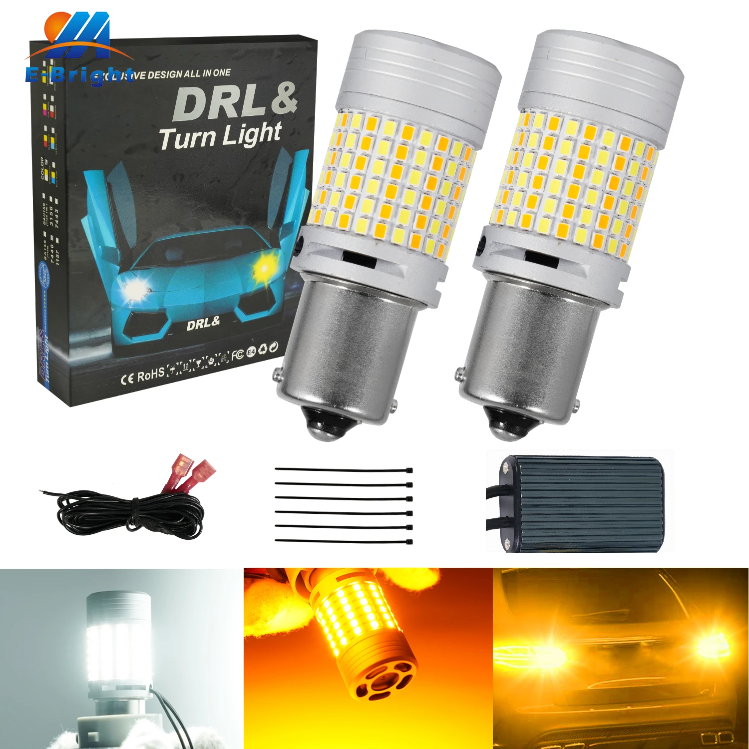 PY21W-BAU15S-P21W-BA15S-3156-7440-2016-LED-blanco-mbar-Switchback ...