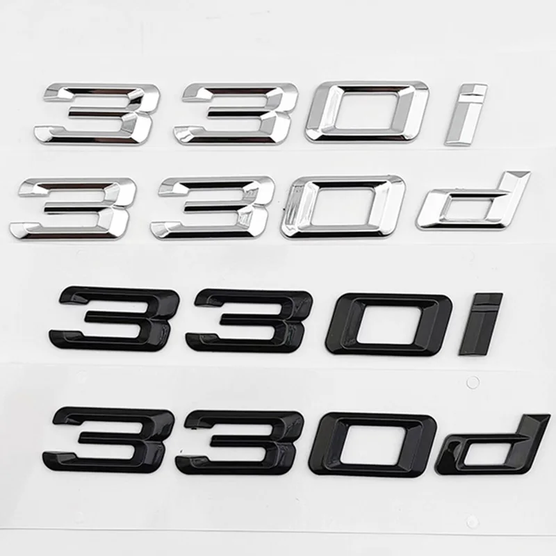 Logotipo-3D-ABS-cromado-negro-320i-330i-330d-320d-emblema-letras ...